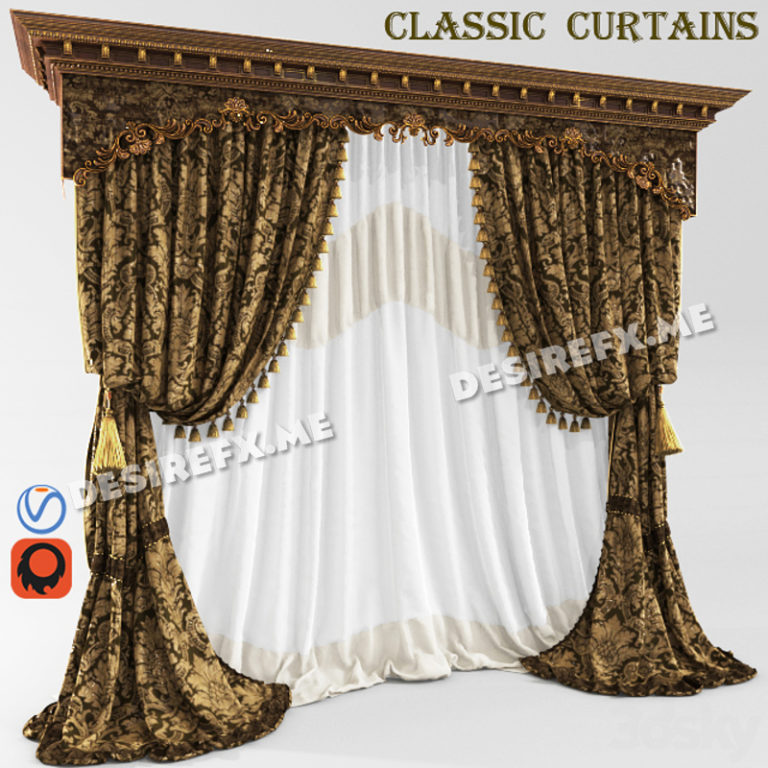 Desire FX 3d models | Curtain (curtain classik) – 3D Model