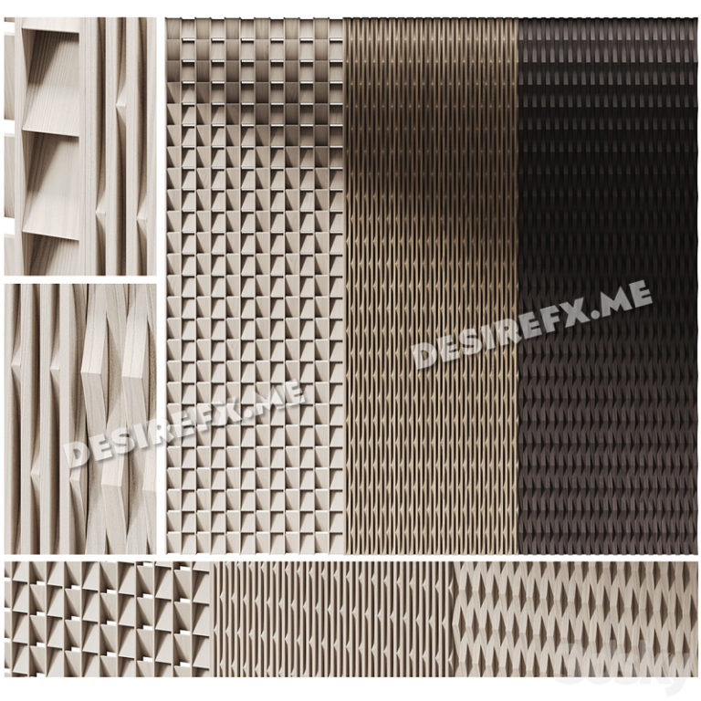 Desire FX 3d models | Decorative panels set 02 – 3D Model
