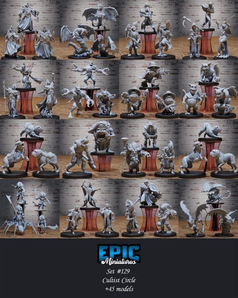 Desire FX 3d models | Epic Miniatures – Cultist Circle Set – Demon ...