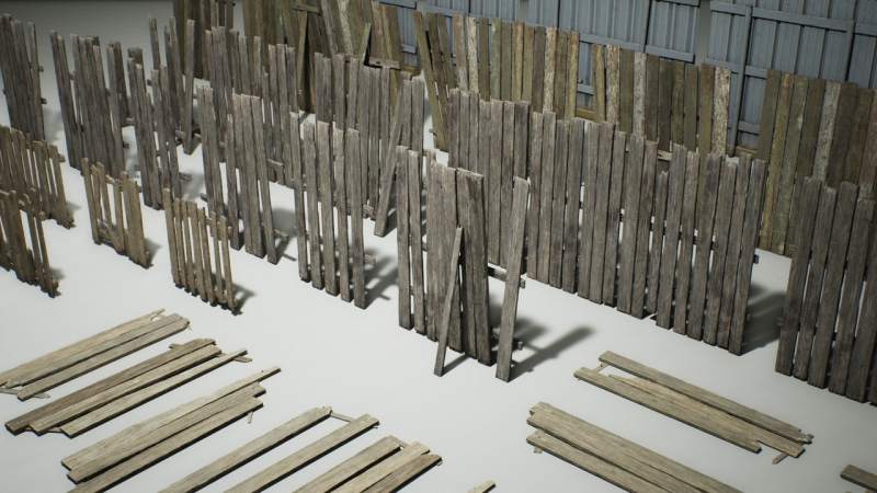 Desire FX 3d models | Fences VOL.4 – Old Fences Modular (Nanite and Low ...