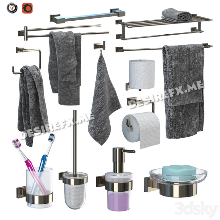 Desire FX 3d models | GROHE Essentials Cube Accessory Set (12 pcs) – 3D ...