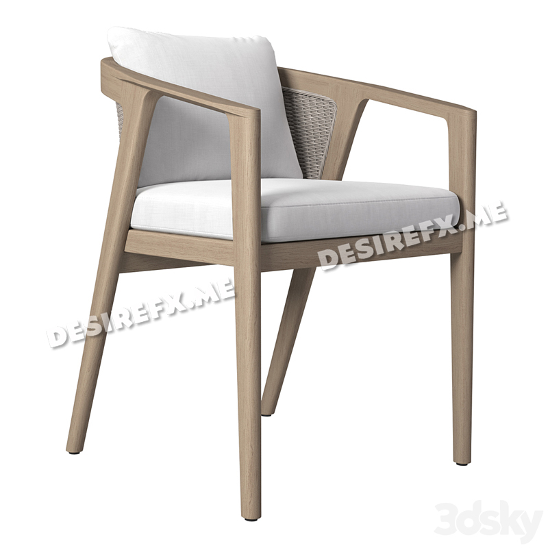 Desire FX 3d models | Malta Teak Dining Armchair – 3D Model