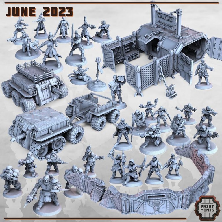 Desire FX 3d models | Print Minis – June 2023 – Gangs – 3D Print Model