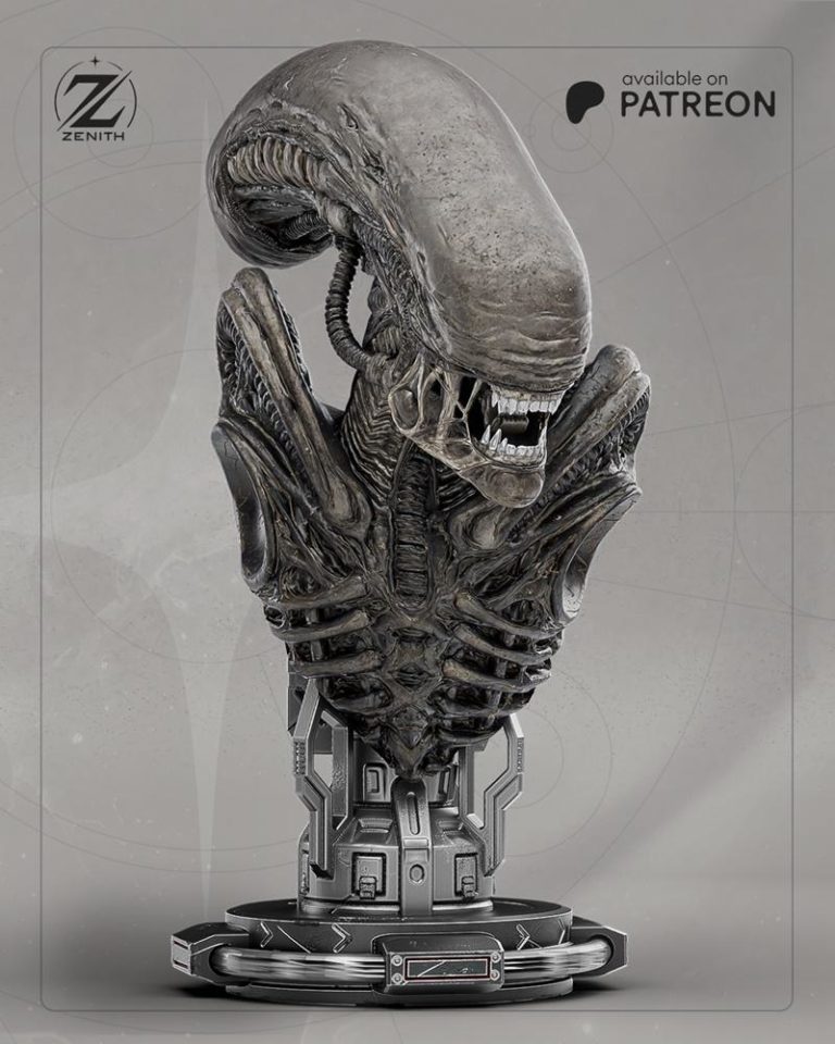 Desire FX 3d models | Zenith Studios – Alien Xenomorph Bust – 3D Print ...