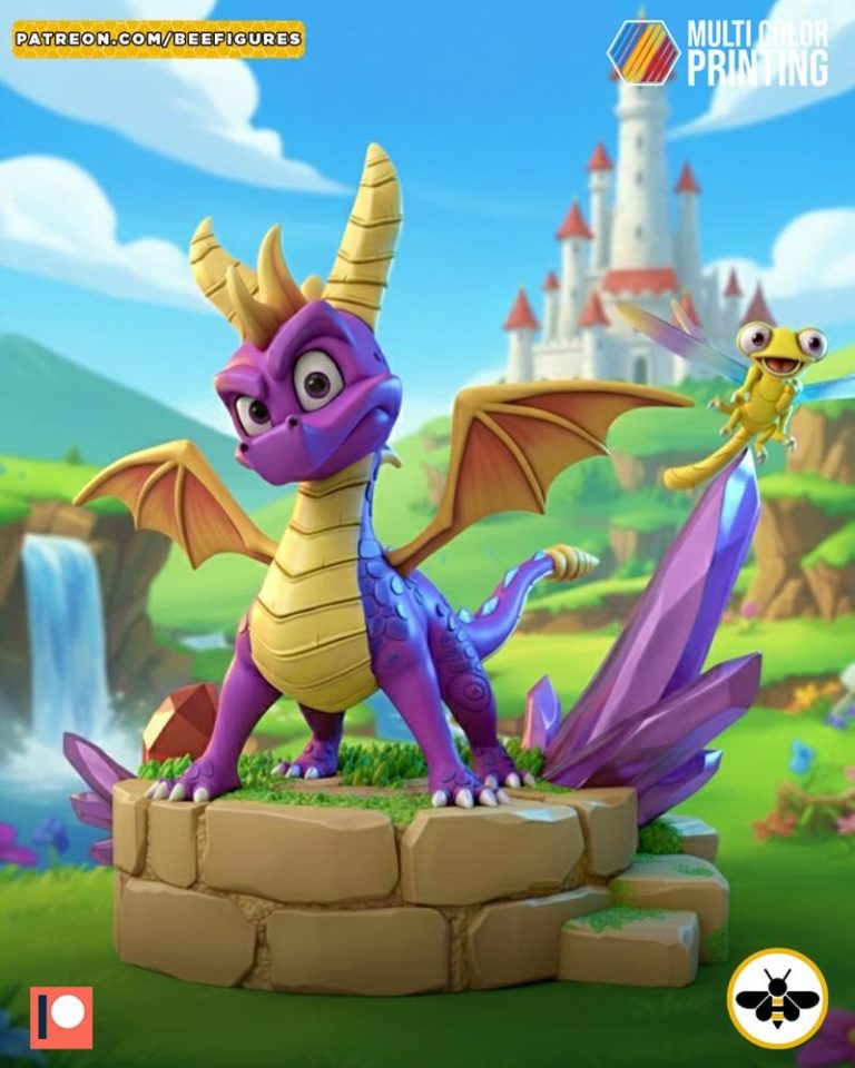 Desire FX 3d models | Bee Figures – Spyro the Dragon and Sparx – 3D ...