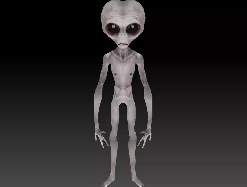 Desire FX 3d models | Grey Alien – Area 51 low-poly 3d model