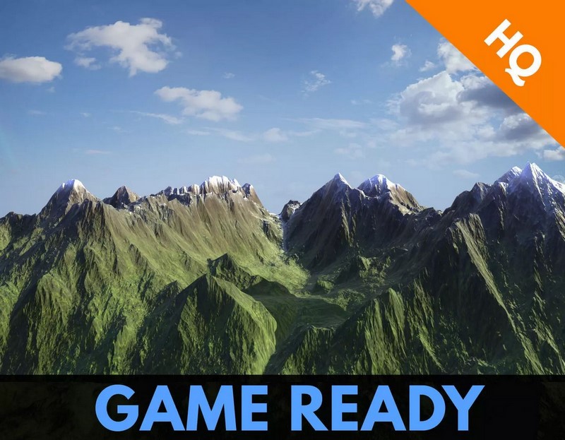 Desire FX 3d models | Mountain 3d Model Modular Mountain Game Ready Low ...