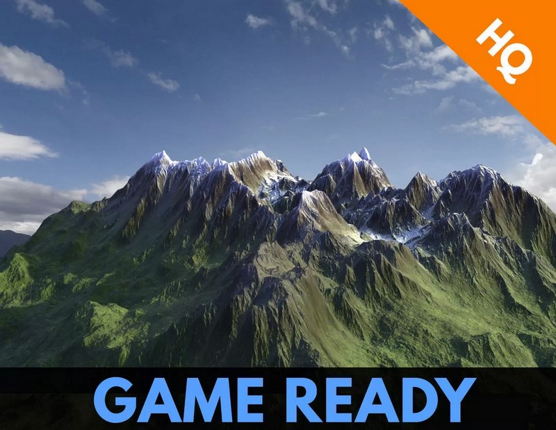 Desire FX 3d models | Mountains 3d Model Modular Game Ready VR AR Low ...