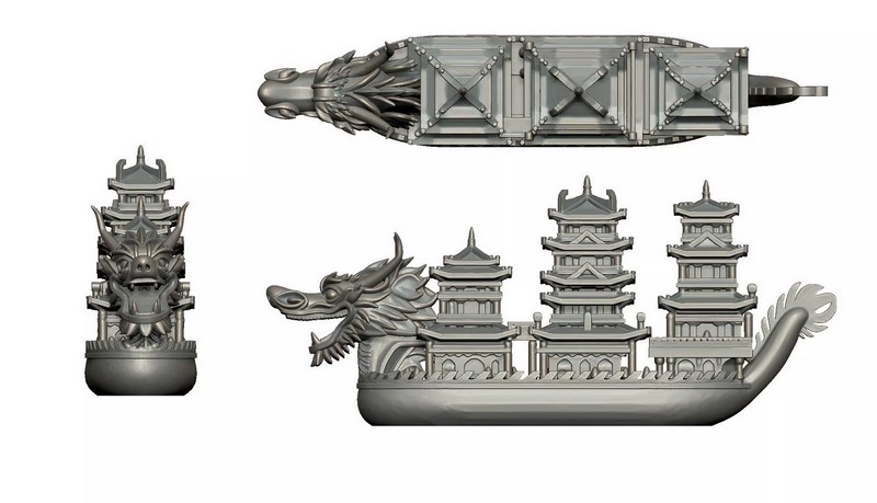 Desire FX 3d models | Chinese dragon boat 3D print model
