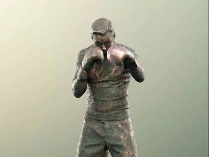 Desire FX 3d models | Male Boxer Statue low-poly 3d model