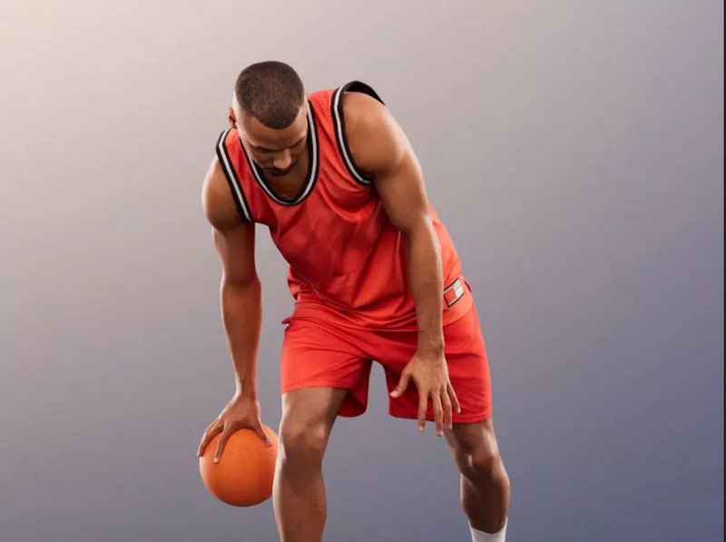 Desire FX 3d models | Athletic Black Basketball Player low-poly 3d model