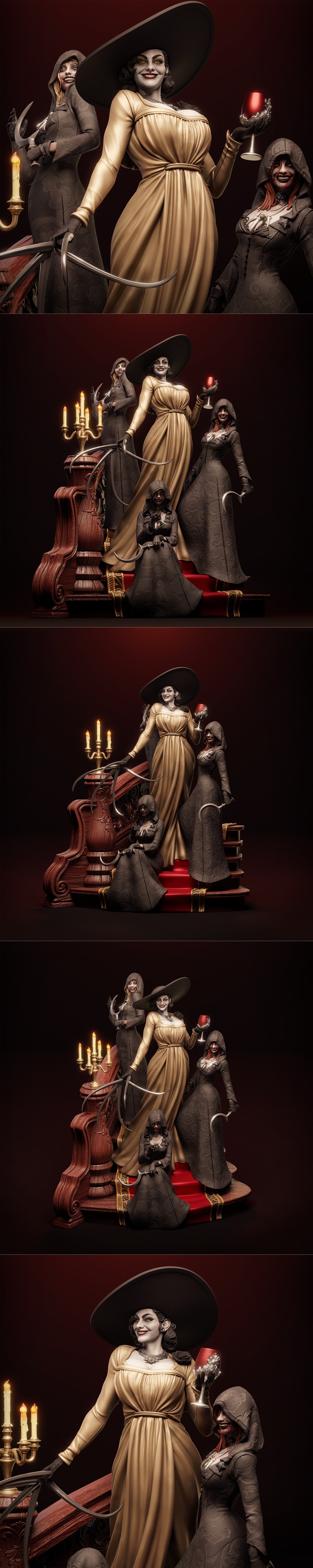 Desire FX 3d models | CA 3D Studios – Lady Dimitrescu – 3D Print Model STL