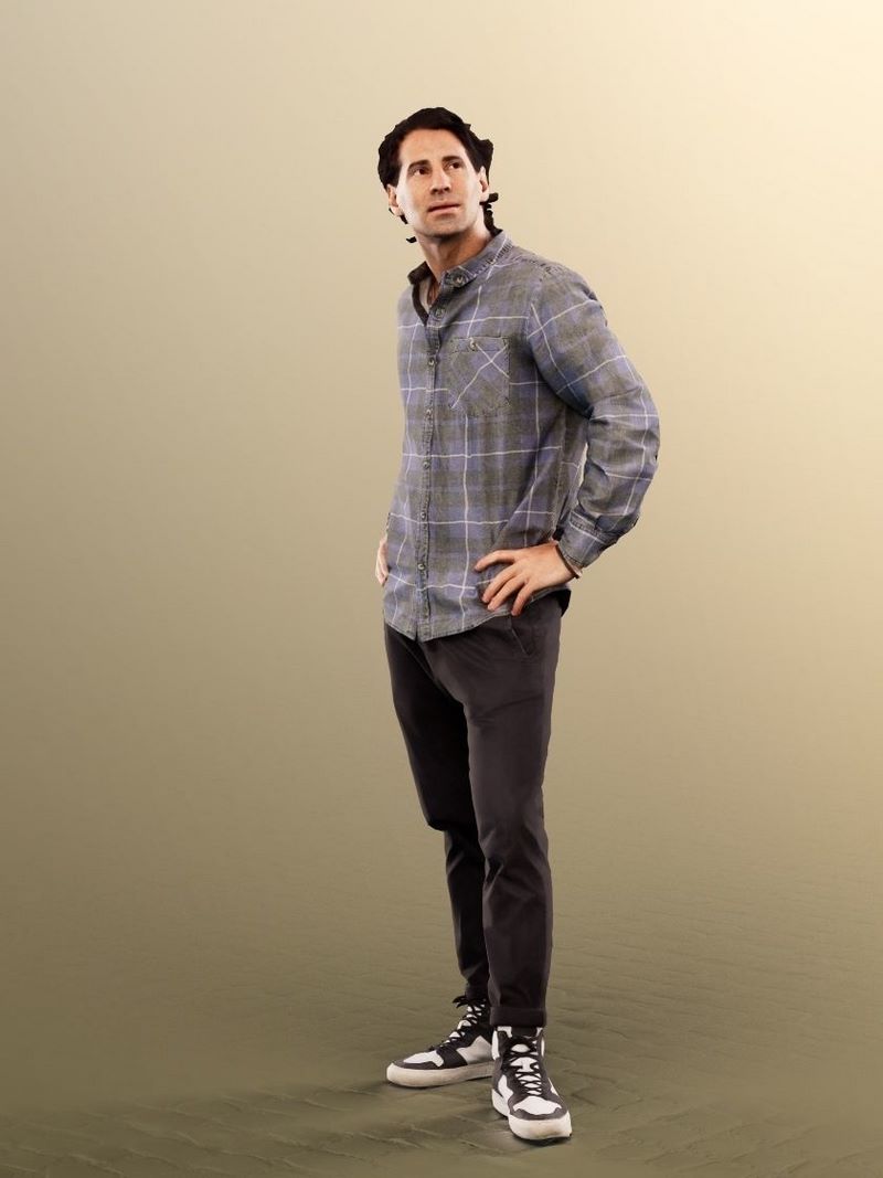 Desire FX 3d models | Standing Casual Man low-poly 3d model