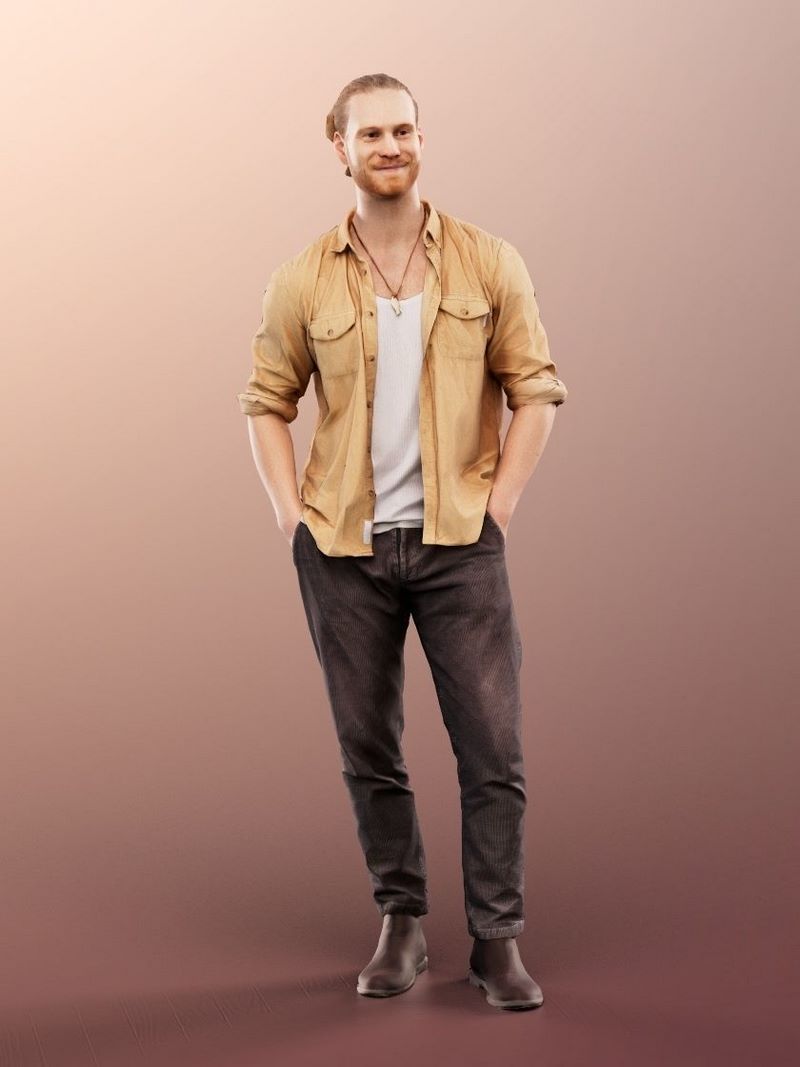 Desire FX 3d models | Standing Casual Man low-poly 3d model