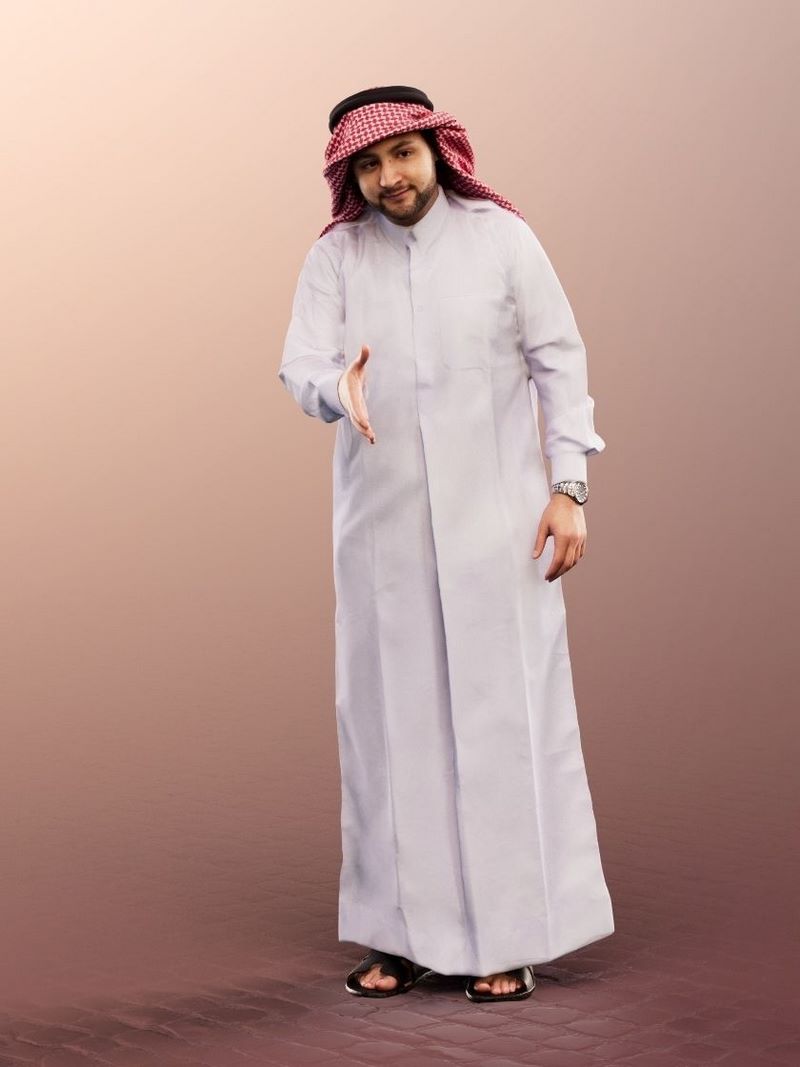 Desire FX 3d models | Traditional Arabic Man Standing Hand Shake low ...