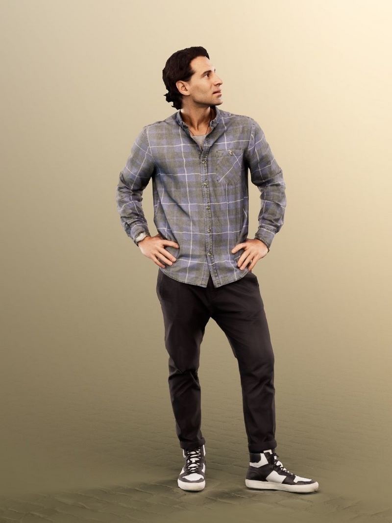 Desire FX 3d models | Standing Casual Man low-poly 3d model