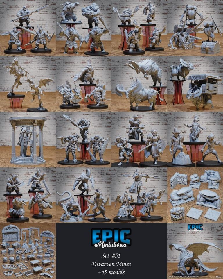 Desire FX 3d models | Epic Miniatures – Dwarven Mines Set – Underground ...