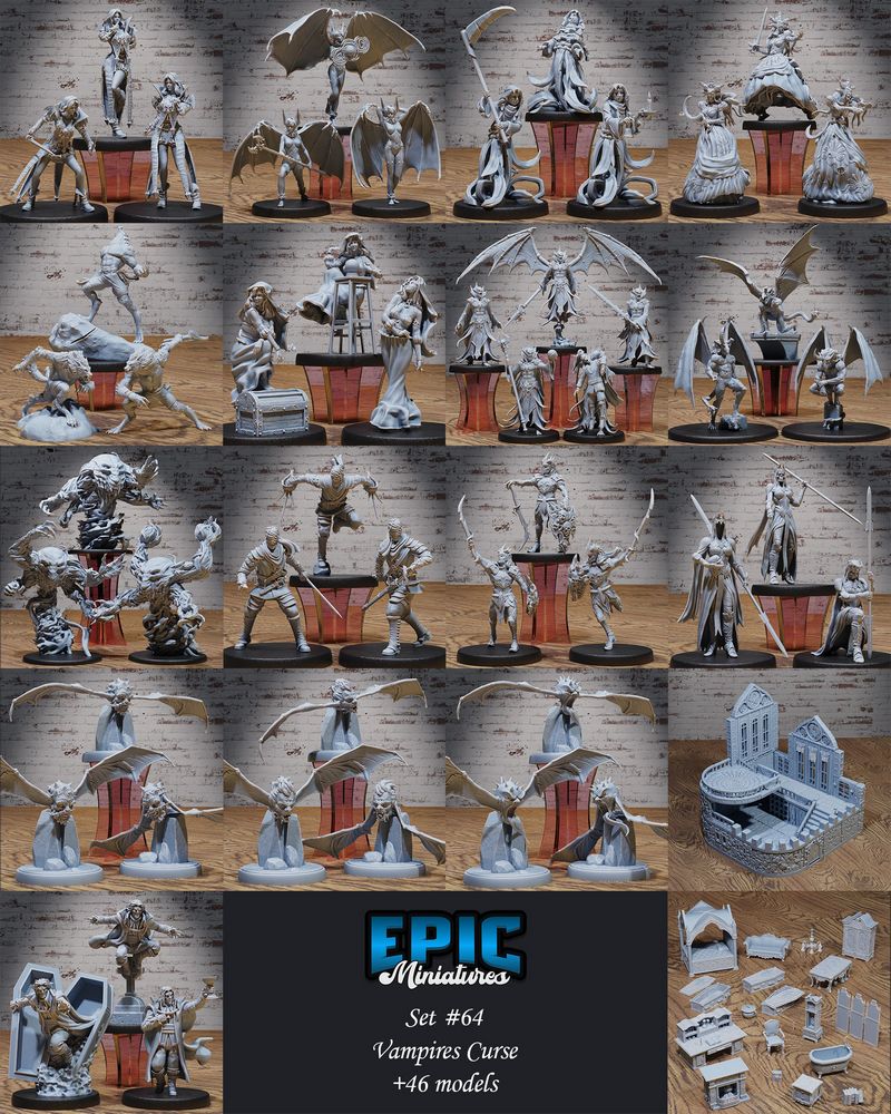 Desire FX 3d models | Epic Miniatures – Vampires Curse Set – Undead ...