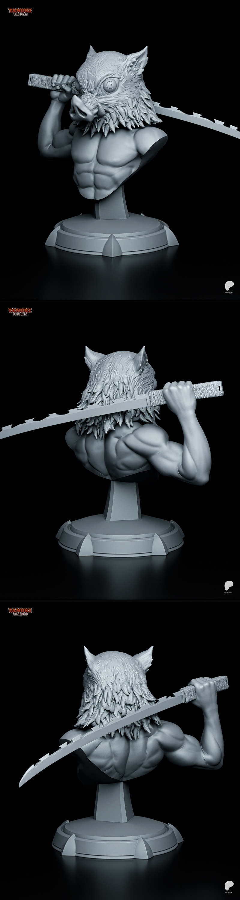 Desire FX 3d models | Tanuki Figures – Inosuke – Demon Slayer Bust – 3D ...