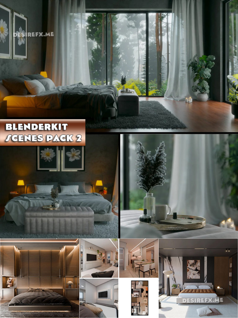 Desire FX 3d models | BlenderKit Scenes Pack 2
