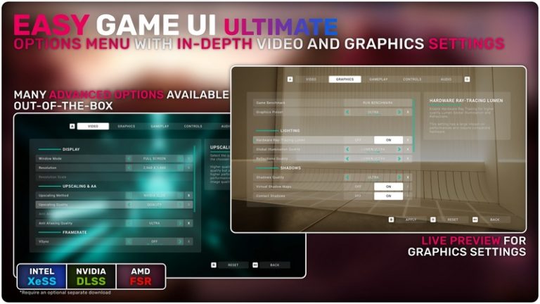 Desire FX 3d models | Easy Game UI Ultimate – Unreal Engine