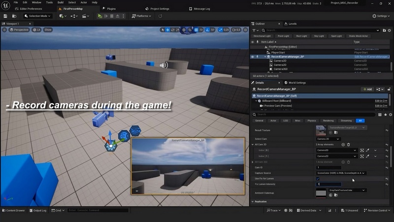 Desire FX 3d models | MSC Screen & Camera Recorder – Unreal Engine