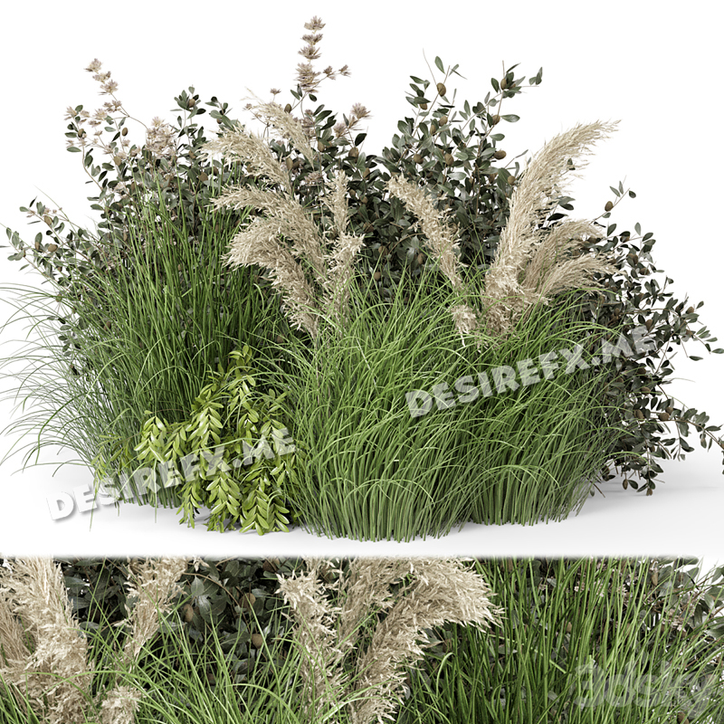 Desire FX 3d models | Outdoor Plants Bush-Bush Set 724 – 3D Model