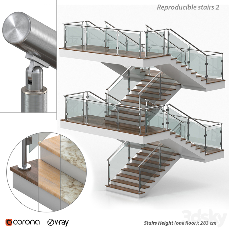 Desire FX 3d models | Reproducible stairs 2 3D Model