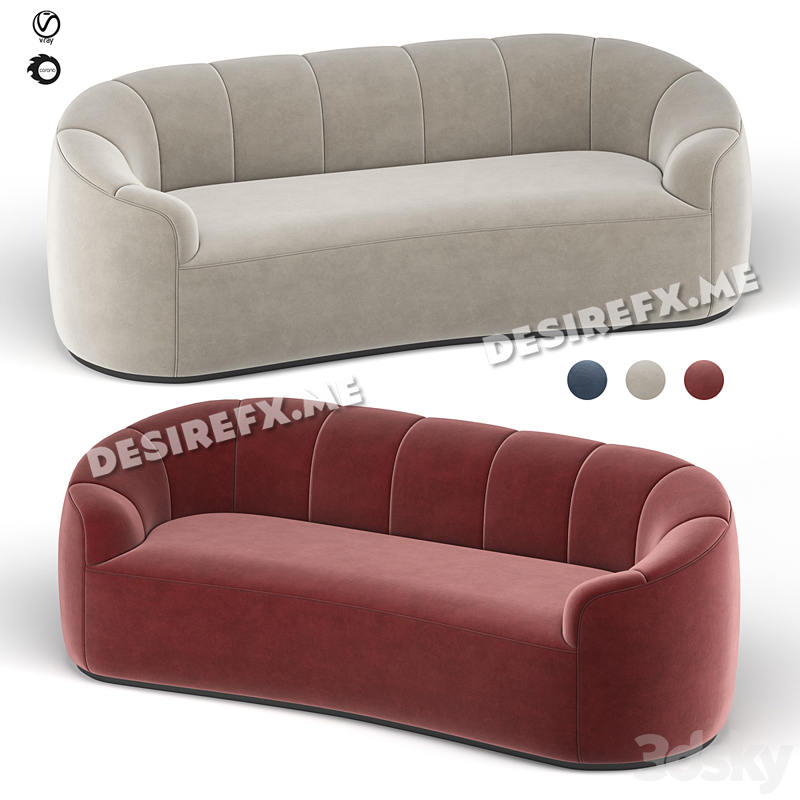 Desire FX 3d models | Rouelle Channel Sofa – 3D Model