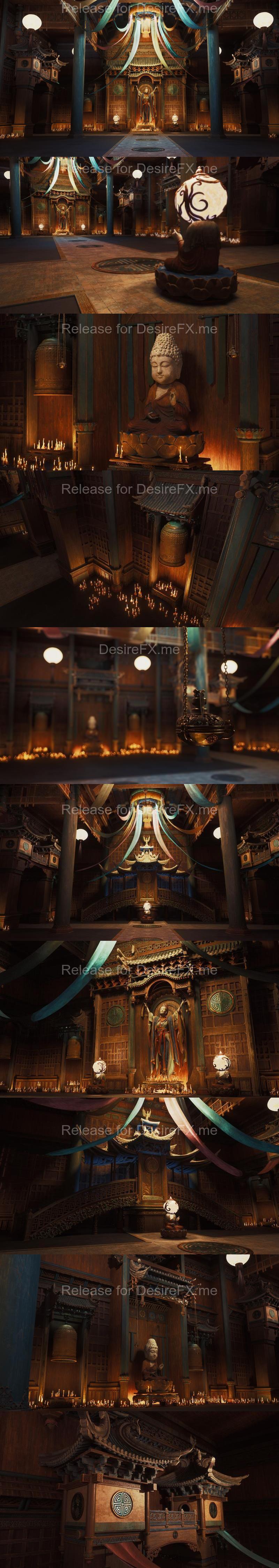 Desire FX 3d models | The Sacred Threshold – Asian Temple Interior ...