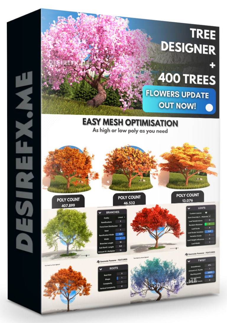 Desire FX 3d models | TreeDesigner + 400 Procedural Trees