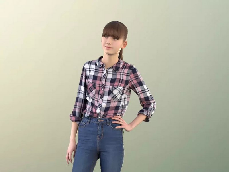 Desire FX 3d models | Teenage Girl Standing Hand On Hips low-poly 3d model