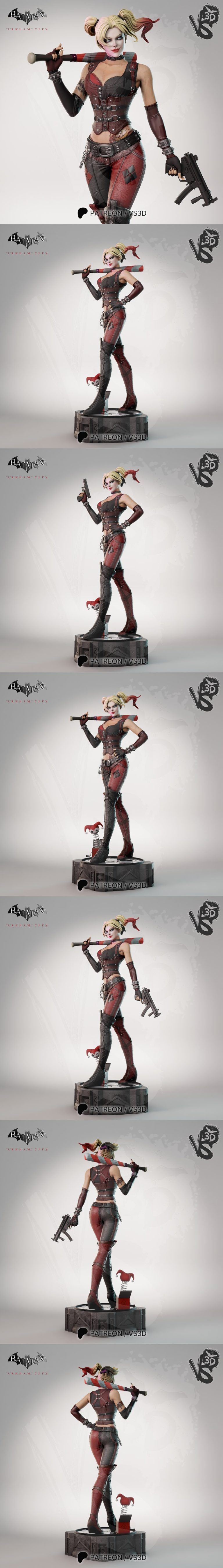 Desire FX 3d models | VS3D – Harley Quinn Arkham – 3D Print Model STL
