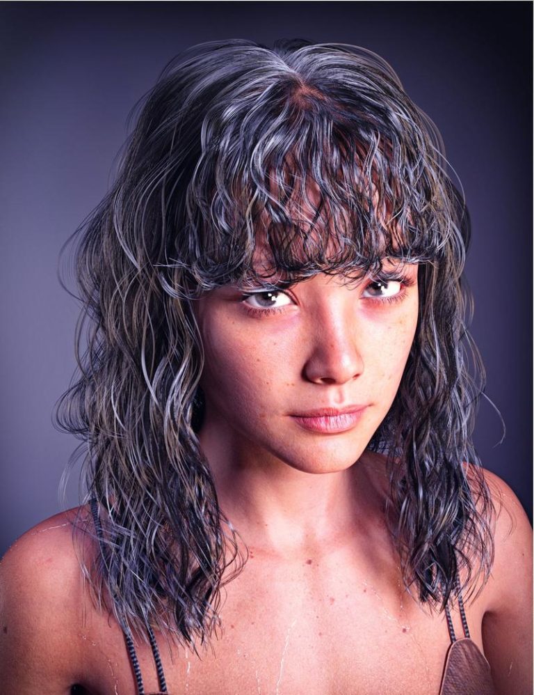Desire FX 3d models | dForce Strand-Based FE Wet Wave Hair for Genesis ...