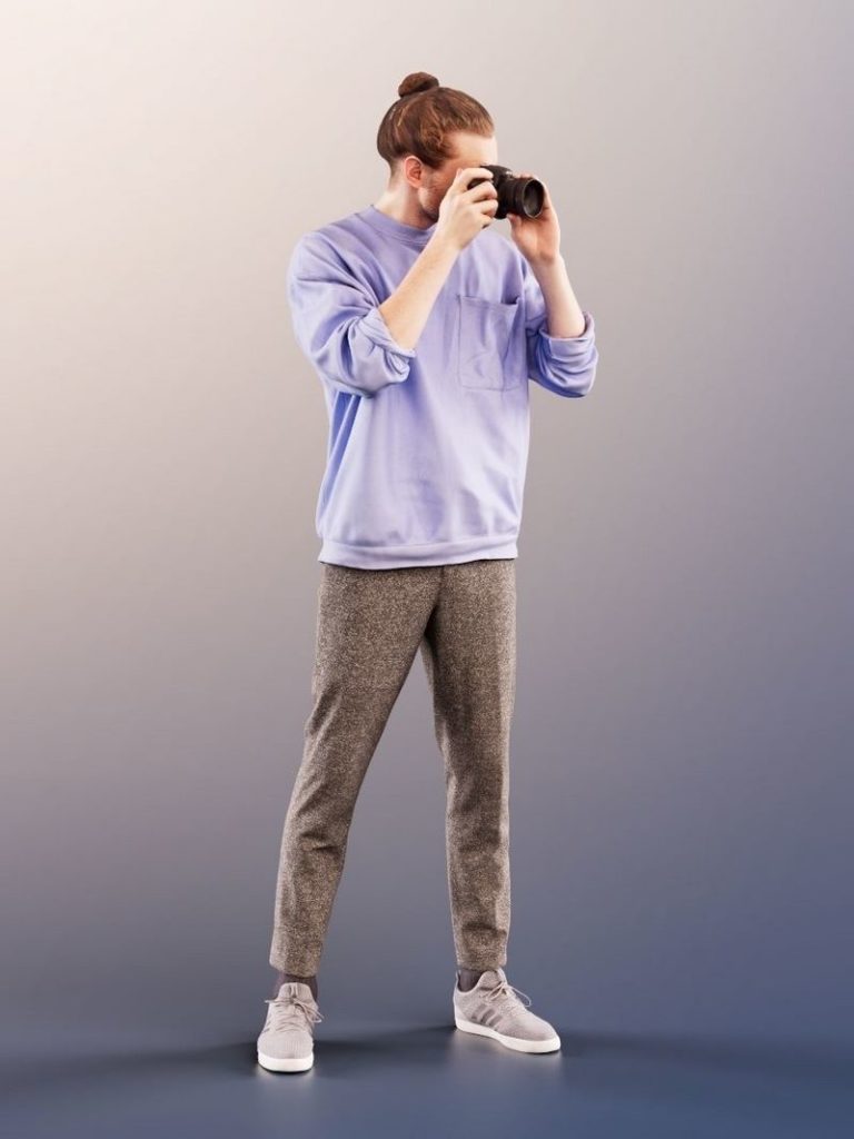 Desire FX 3d models | Man casual standing camera 3D model