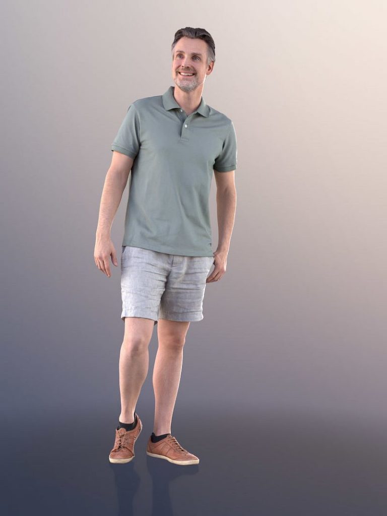 Desire FX 3d models | Standing Man In Polo Shirt Smiling 3D model