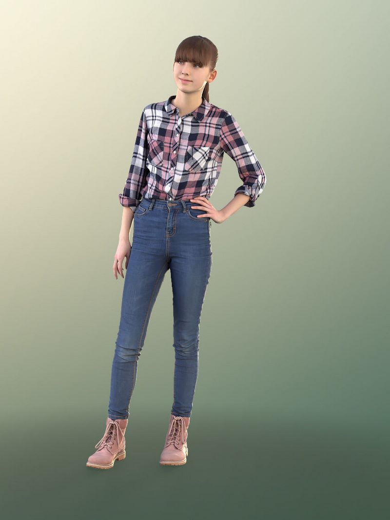 Desire FX 3d models | Teenage Girl Standing Hand On Hips low-poly 3d model