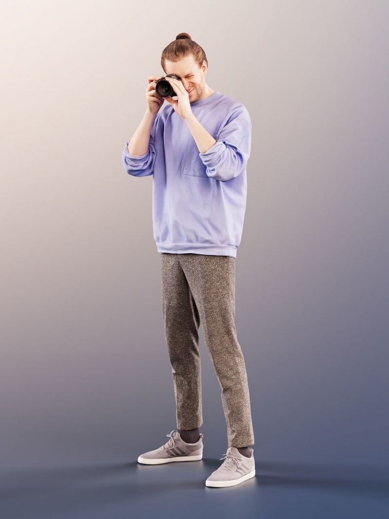 Desire FX 3d models | Man casual standing camera 3D model