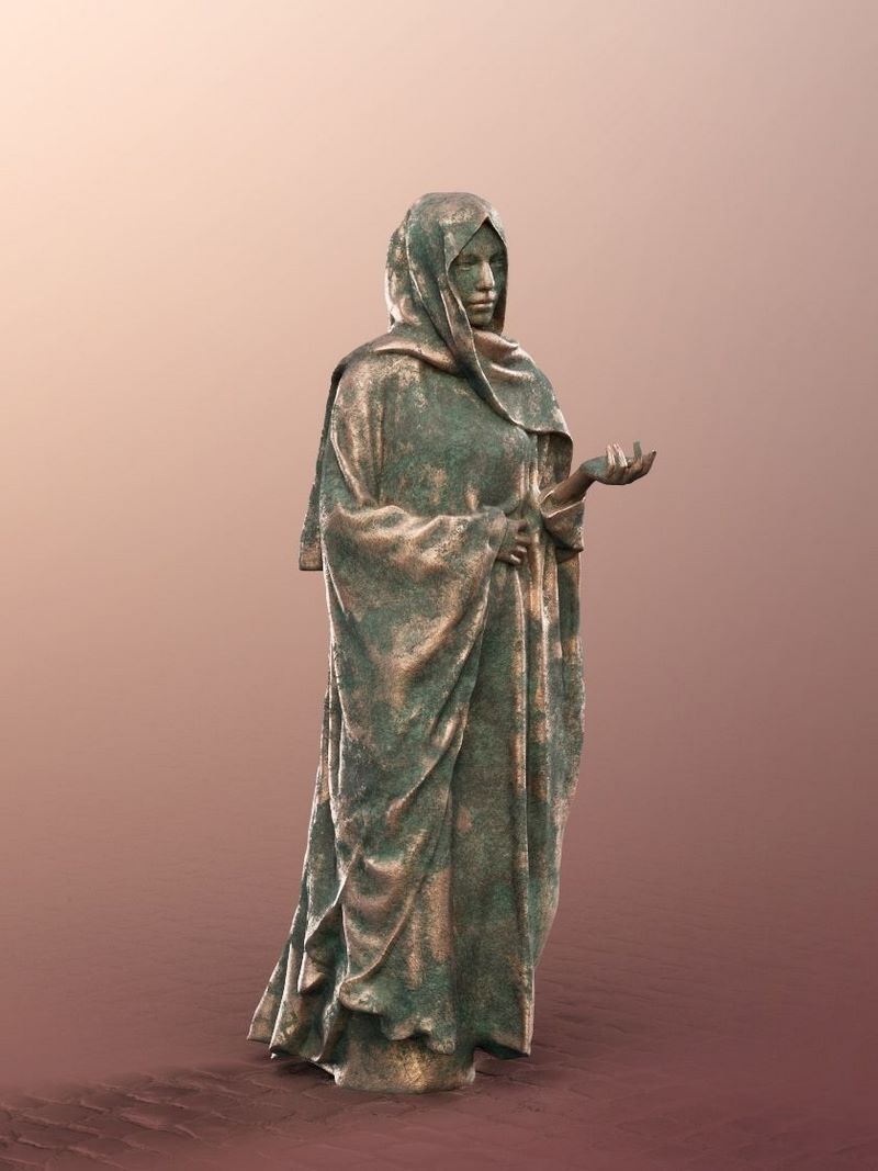 Desire FX 3d models | Muslim Woman Statue low-poly 3d model