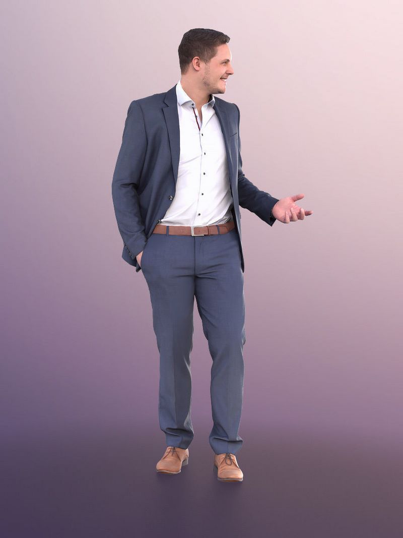 Desire FX 3d models | Standing Business Man Talking 3D model