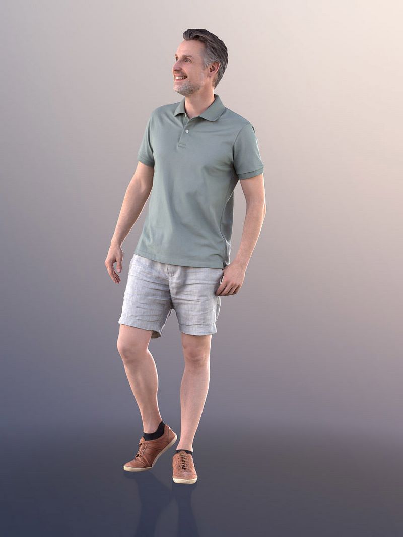 Desire FX 3d models | Standing Man In Polo Shirt Smiling 3D model