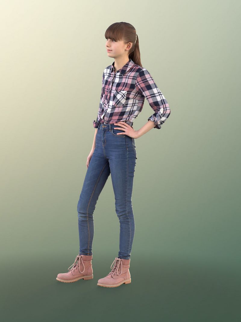 Desire FX 3d models | Teenage Girl Standing Hand On Hips low-poly 3d model