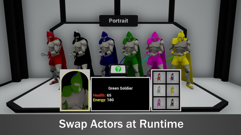 Desire FX 3d models | Actor Portrait – Animated 3D Widget – Unreal Engine