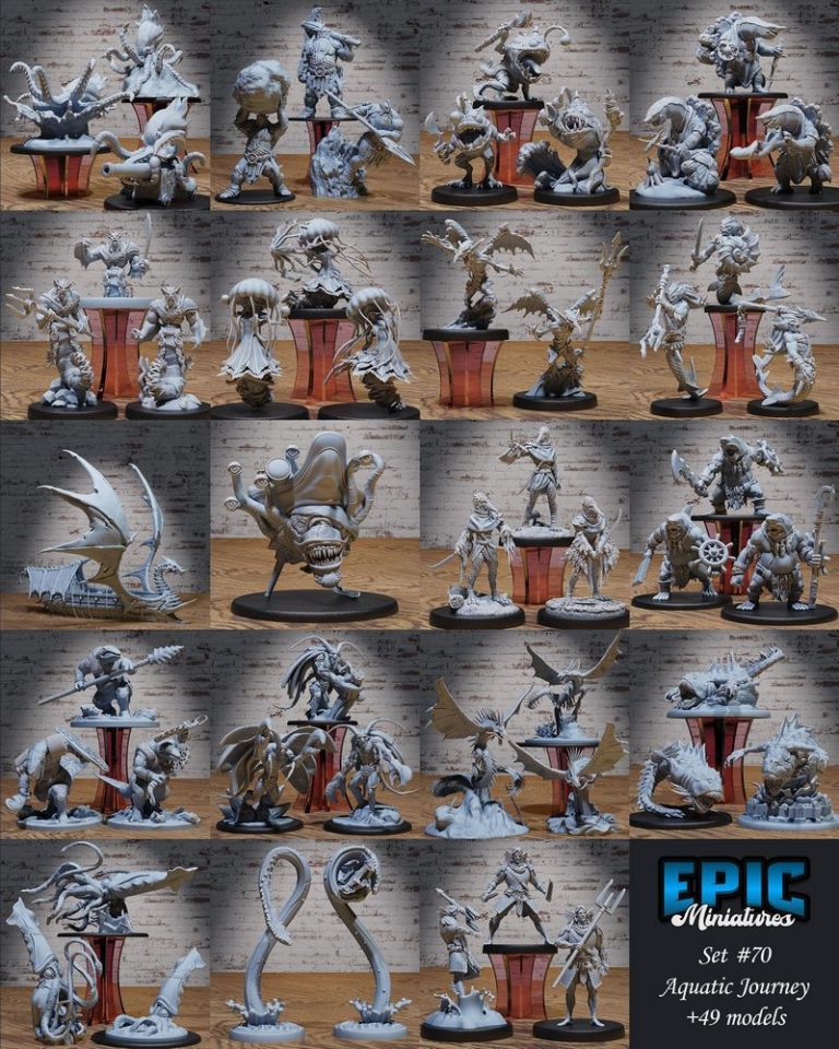 Desire FX 3d models | Epic Miniatures – Aquatic Journey Set – Ocean and ...
