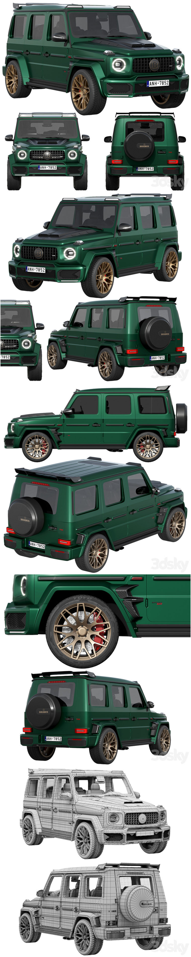 Desire FX 3d models | Mercedes-Benz AMG G63 BRABUS 700 WIDESTAR – 3D Model