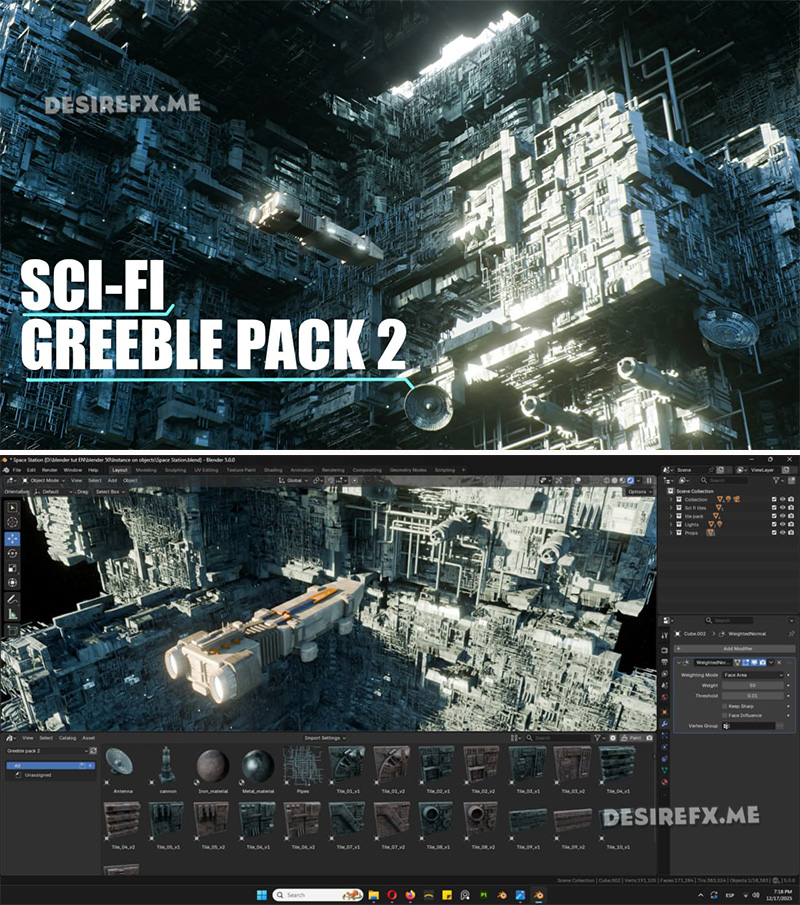 Desire FX 3d models | Sci-Fi Greeble Pack 2 – January 2026 Update