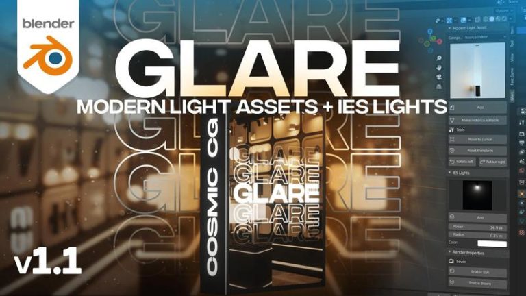 Desire FX 3d models | Blendermarket – Glare – Modern Light Asset + Ies ...