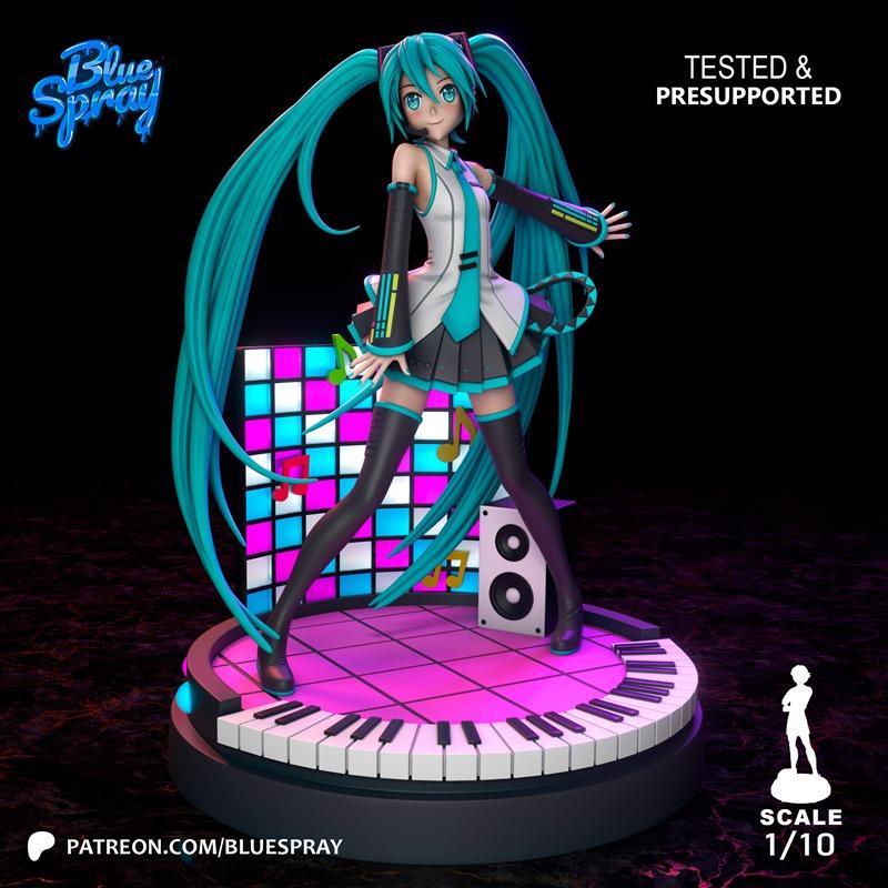 Desire FX 3d models | Blue Spray – Hatsune Miku – 3D Print Model STL