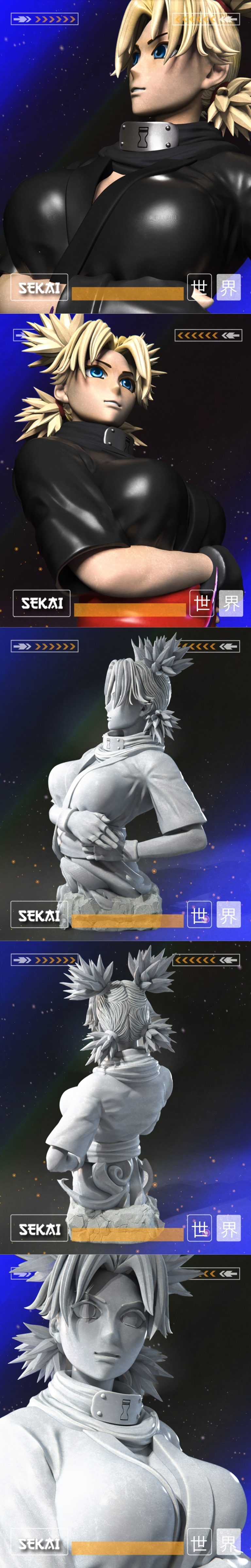 Desire FX 3d models | Sekai – Temari Bust – 3D Print Model STL