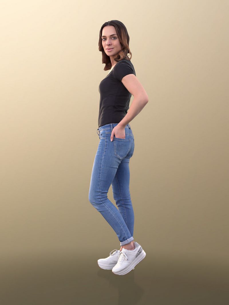 Desire FX 3d models | Casual Woman Standing low-poly 3d model